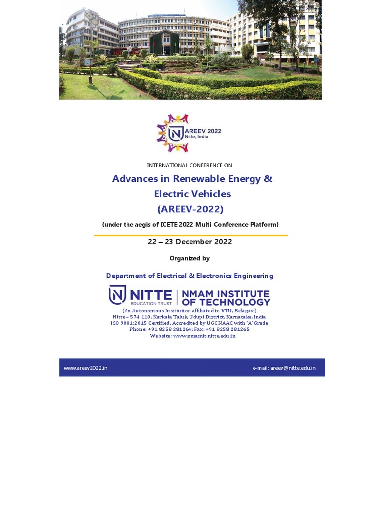 AREEV 2022 Brochure | PDF | Physical Sciences | Engineering