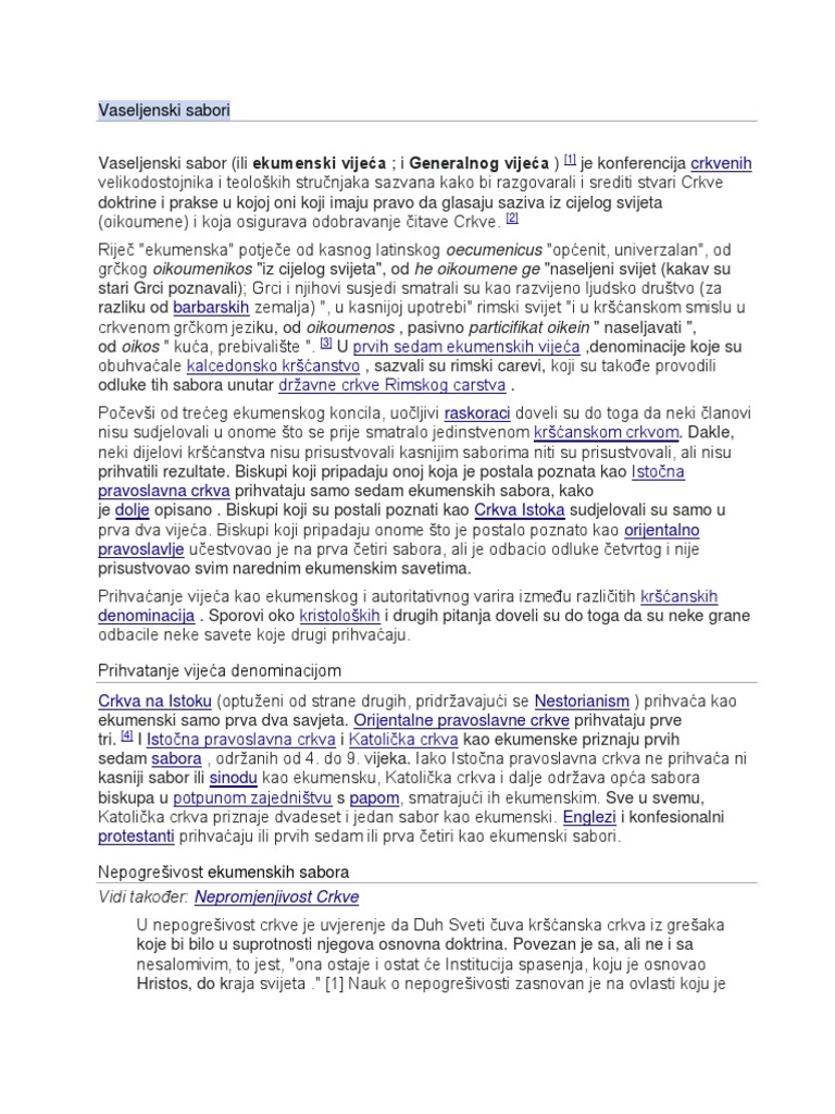 Hiršćanski Sabori | PDF