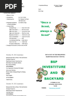 Front BSP School Camping 2025 Program | PDF | Girl Guiding And Girl Scouting | Scouting