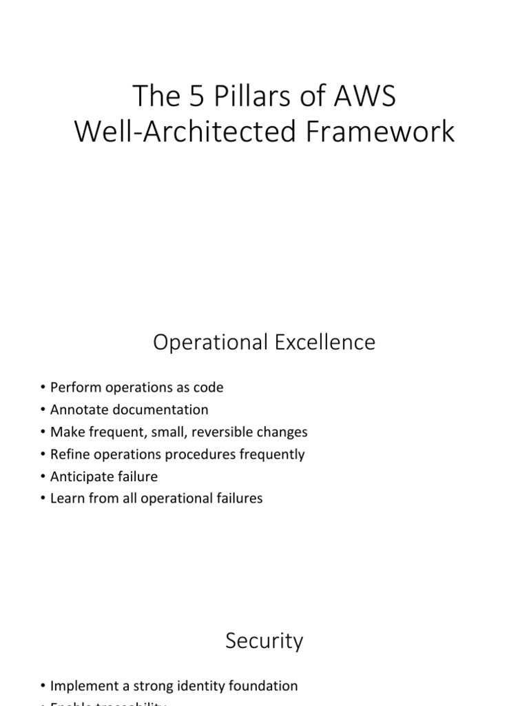 The+5+Pillars+of+AWS | PDF