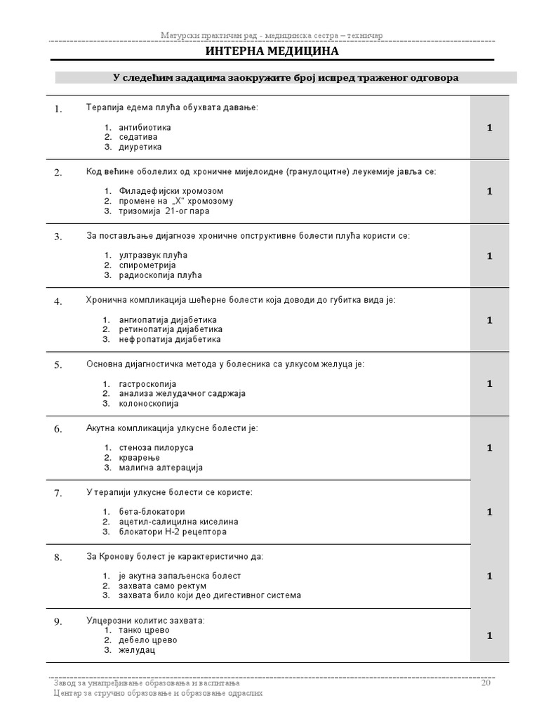 HTTP Dositejobradovicns - Edu.rs Wp-Content Uploads 2023 06 Medicinska-Sestra-Tehnicar | PDF