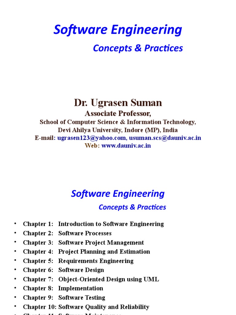 Software Engineering - Concepts & Practices | PDF Software Engineering - Concepts & Practices | PDF