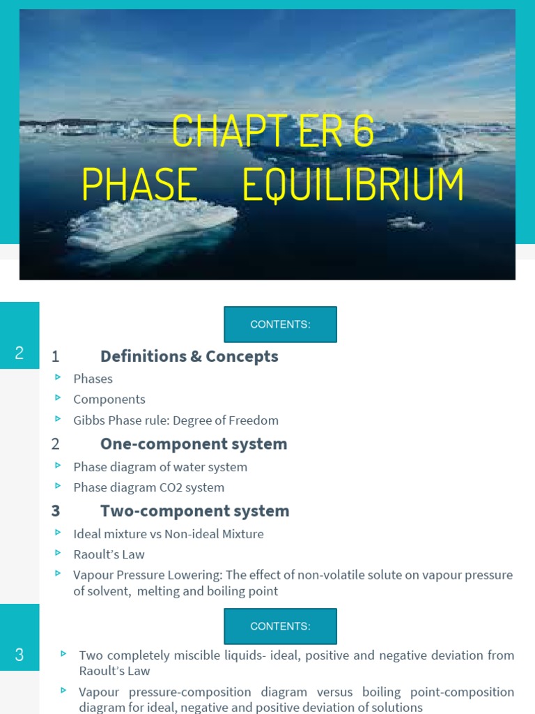 CHM271 - Chapter 6 - Phase Equilibrium | PDF | Distillation | Phase (Matter)