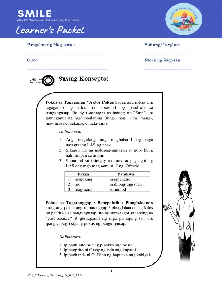 Susing Konsepto:: Pokus Sa Tagaganap / Aktor Pokus Kapag Ang Paksa Ang ...