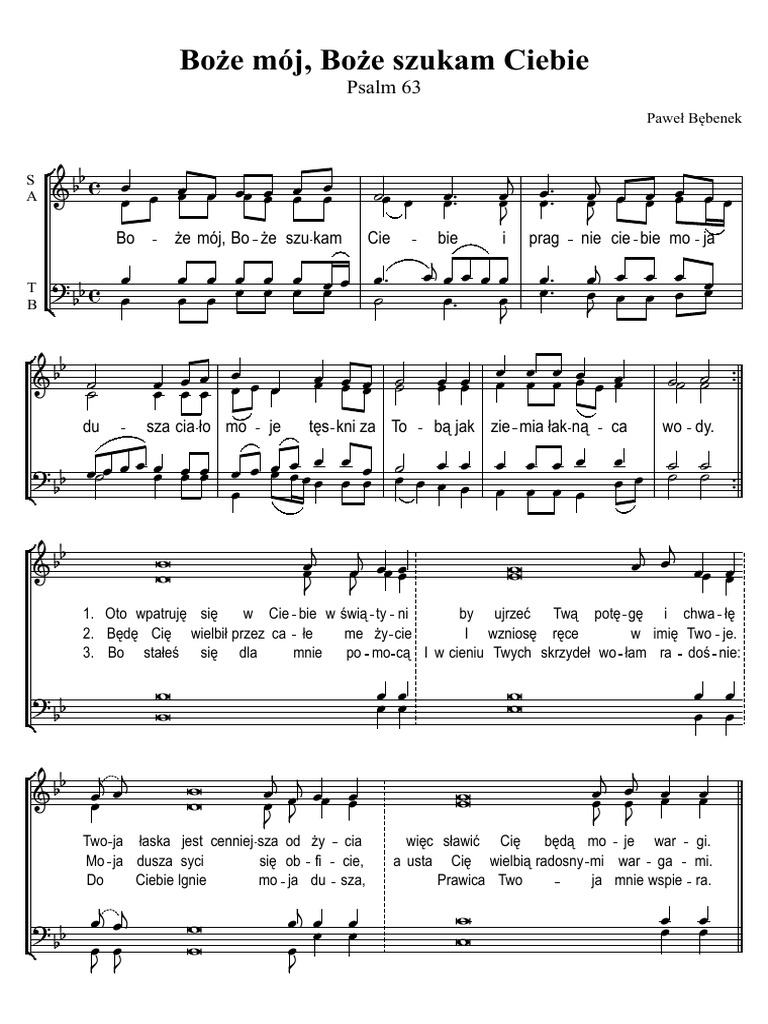 Boże Mój, Boże Szukam Ciebie | PDF