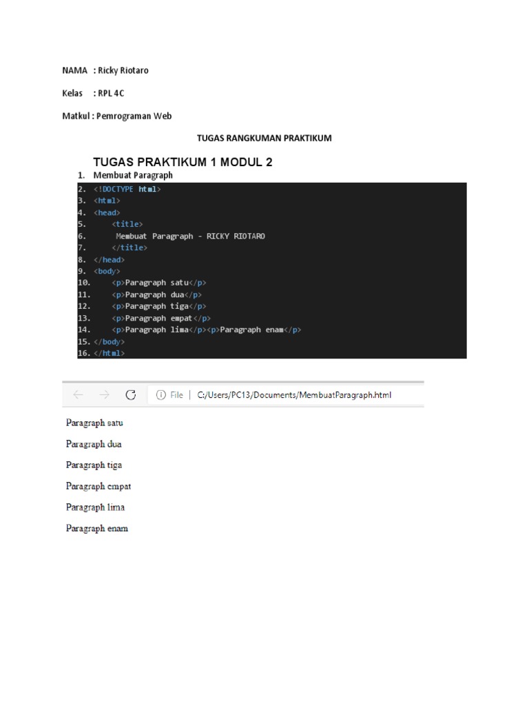 RangkumanPraktikum (PEMWEB) | PDF | Bisnis | Teknologi & Rekayasa