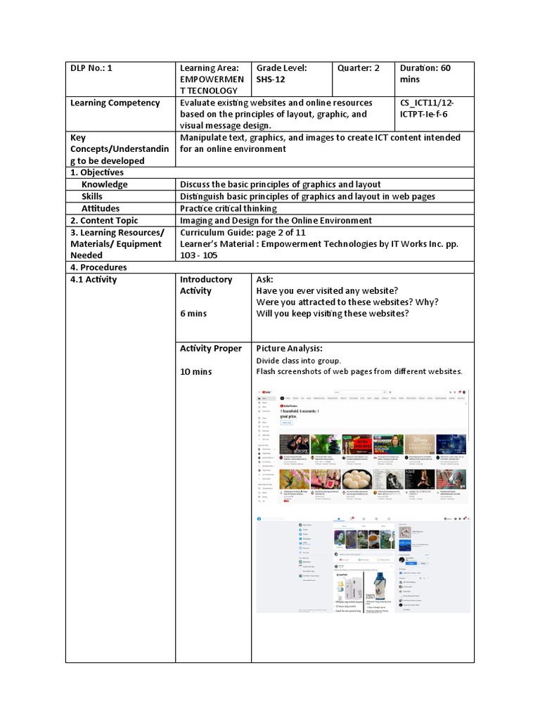 Detailed-Lesson-Plan Empowerment Technology | PDF | Page Layout | Learning