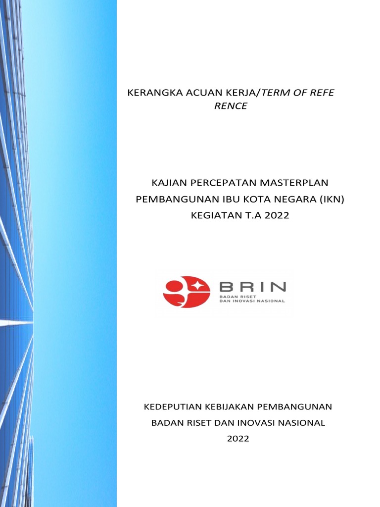 KAK Kajian Percepatann Masterplan IKN 2022-15 Juni 2022 | PDF