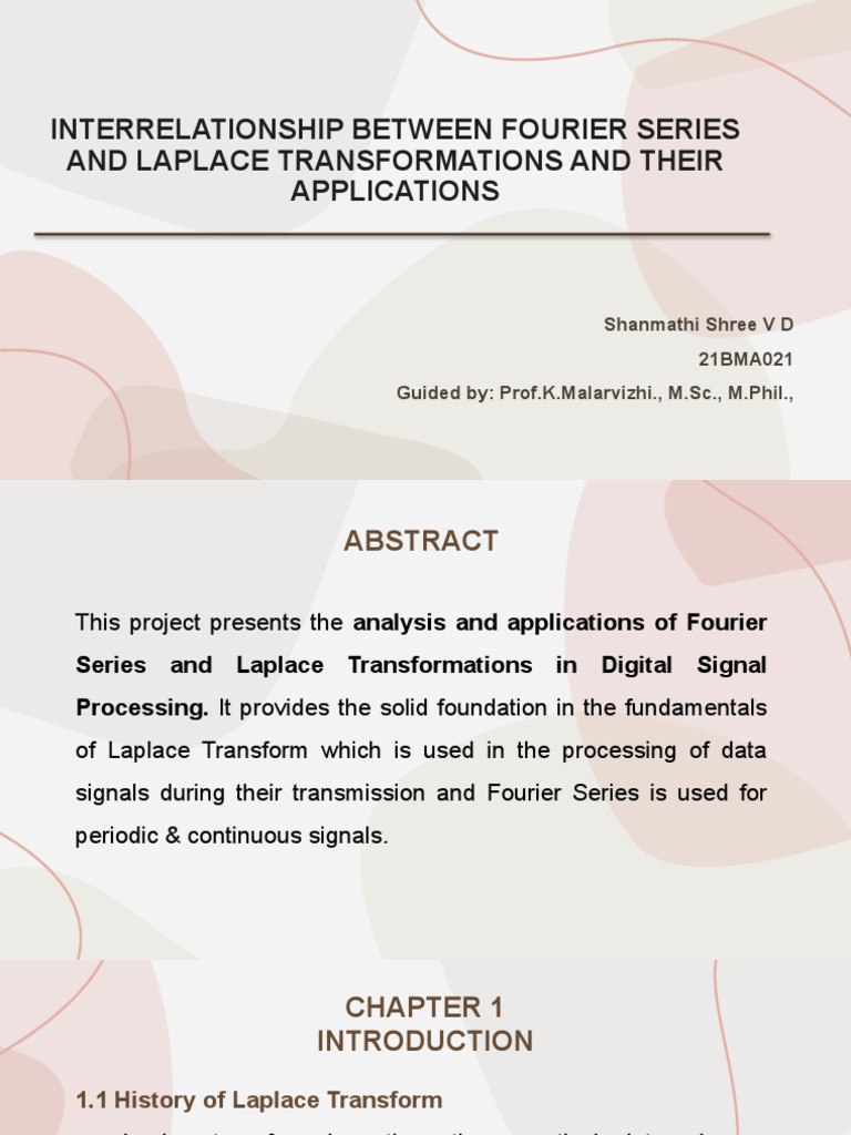 21BMA021 | PDF | Digital Signal Processing | Laplace Transform