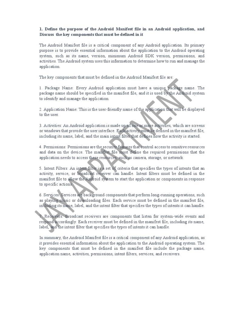 Mobile App Development Notes | PDF | Android (Operating System ...