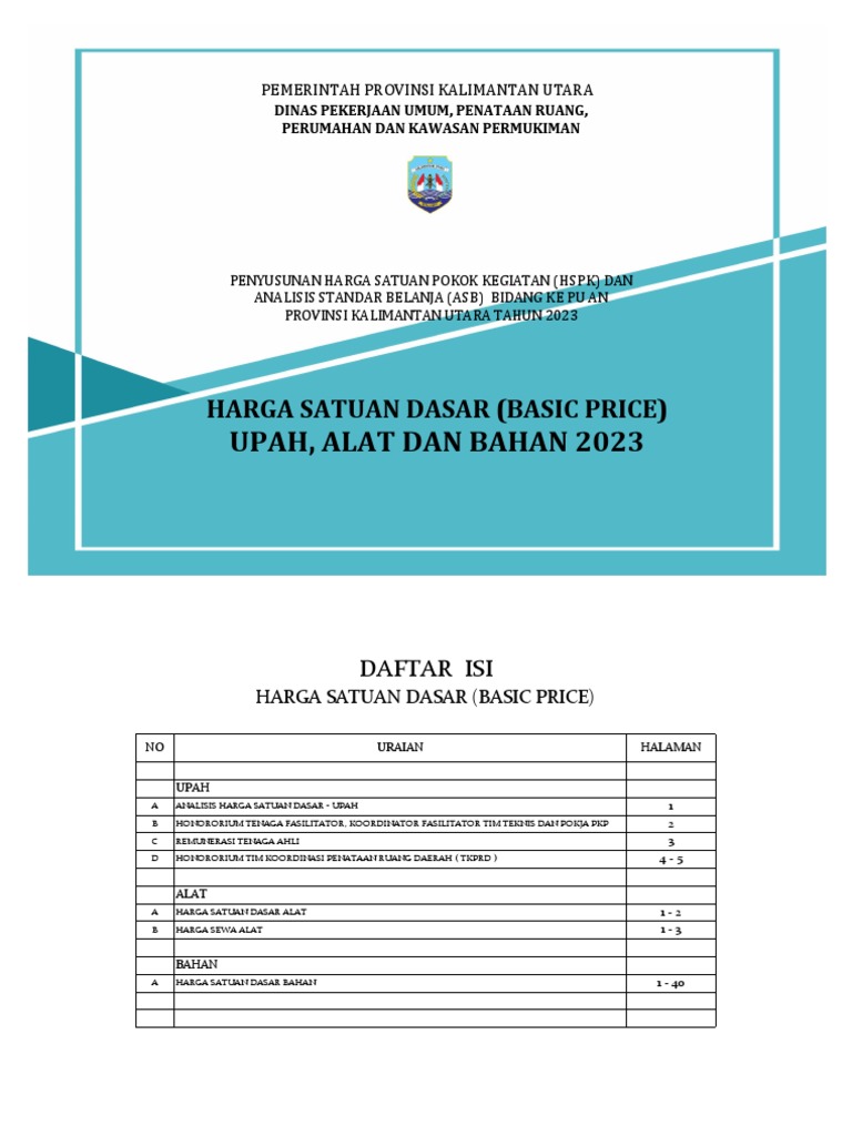 05 Laporan Basic Price HSPK Dan ASB 2023 | PDF