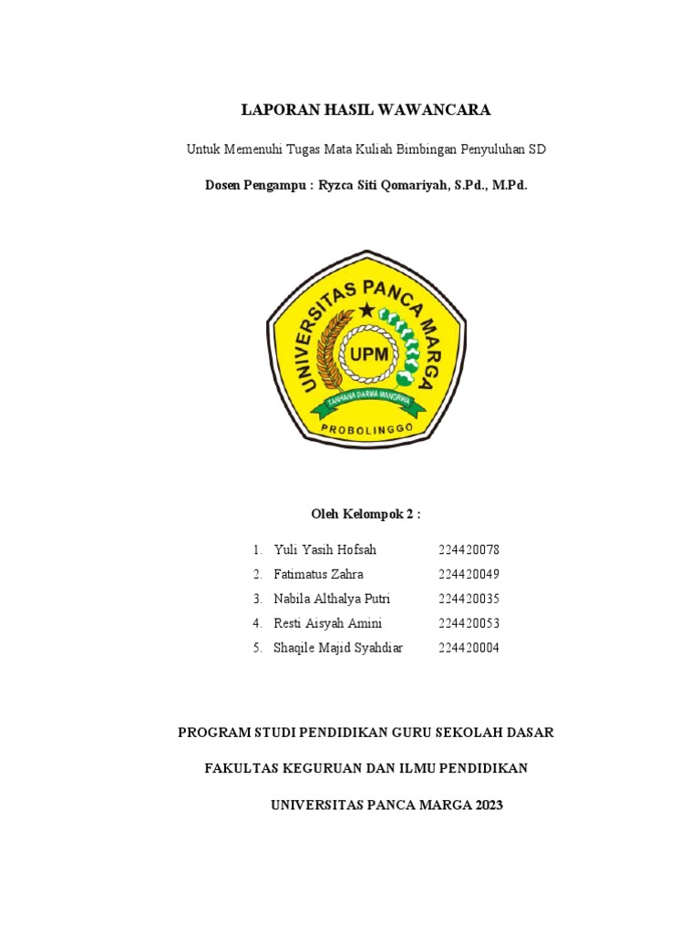 Laporan Hasil Wawancara | PDF