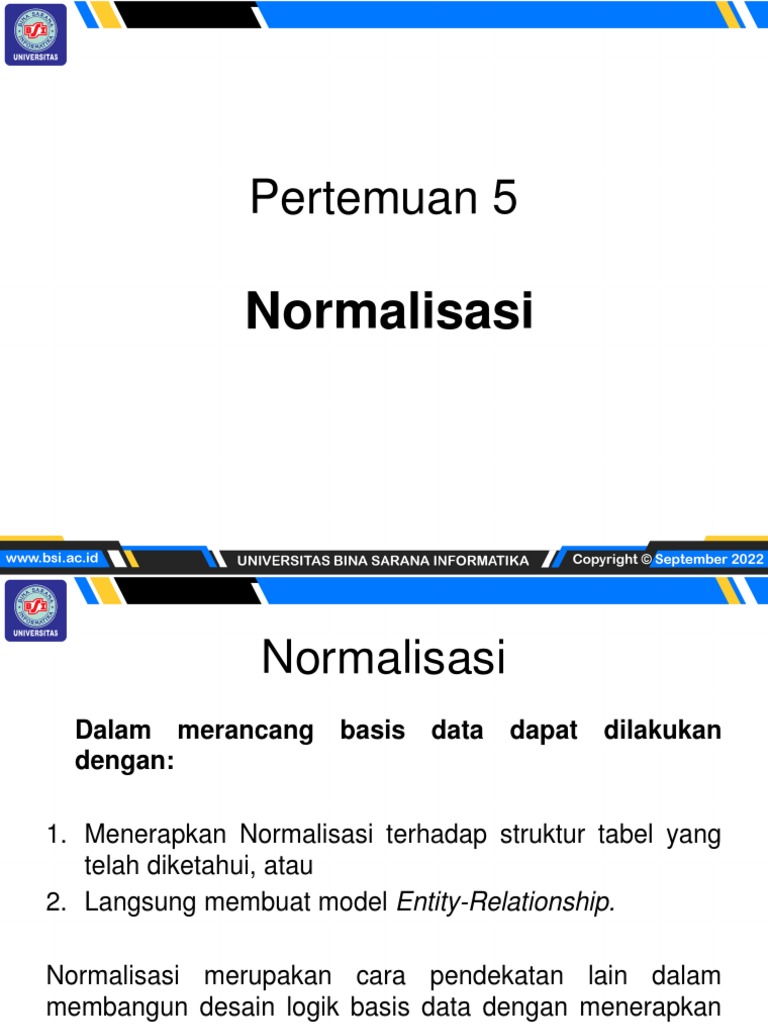 Panduan Normalisasi Basis Data | PDF