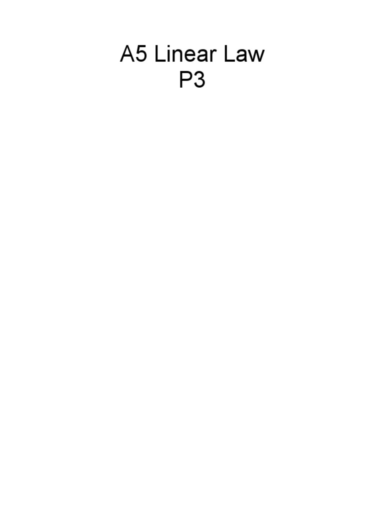 A5 Linear Law | Download Free PDF | Equations | Line (Geometry)