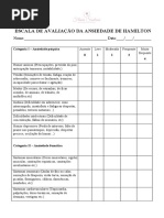 Escala de Hamilton | PDF | Depressão | Ansiedade