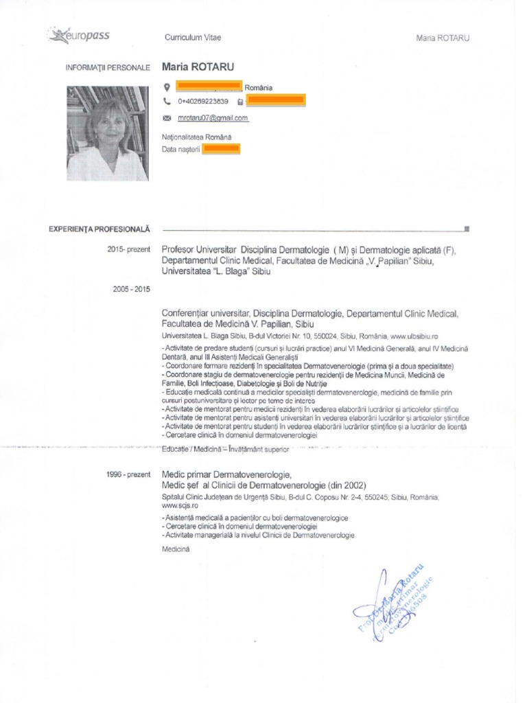 12.4-Badea CV Prof - Dr. Rotaru | PDF