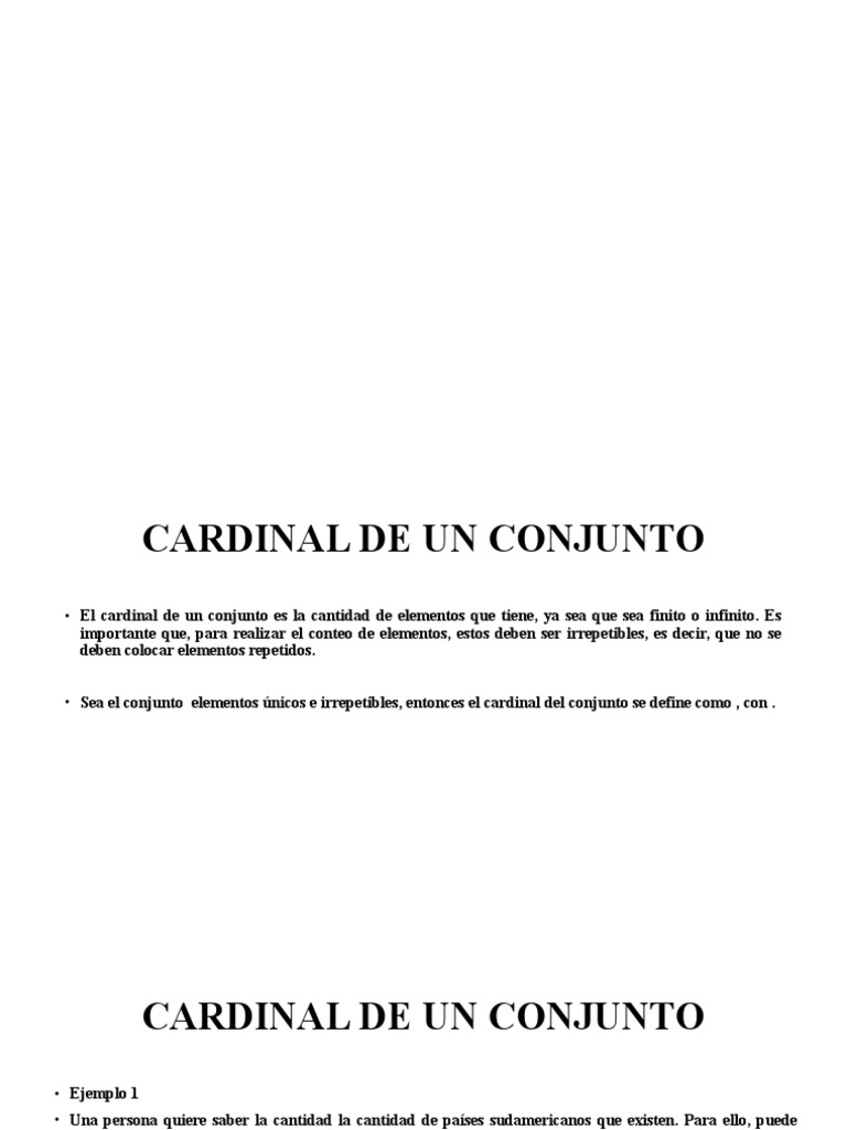 Cardinal de Un Conjunto | PDF | Conjunto (Matemáticas) | infinito