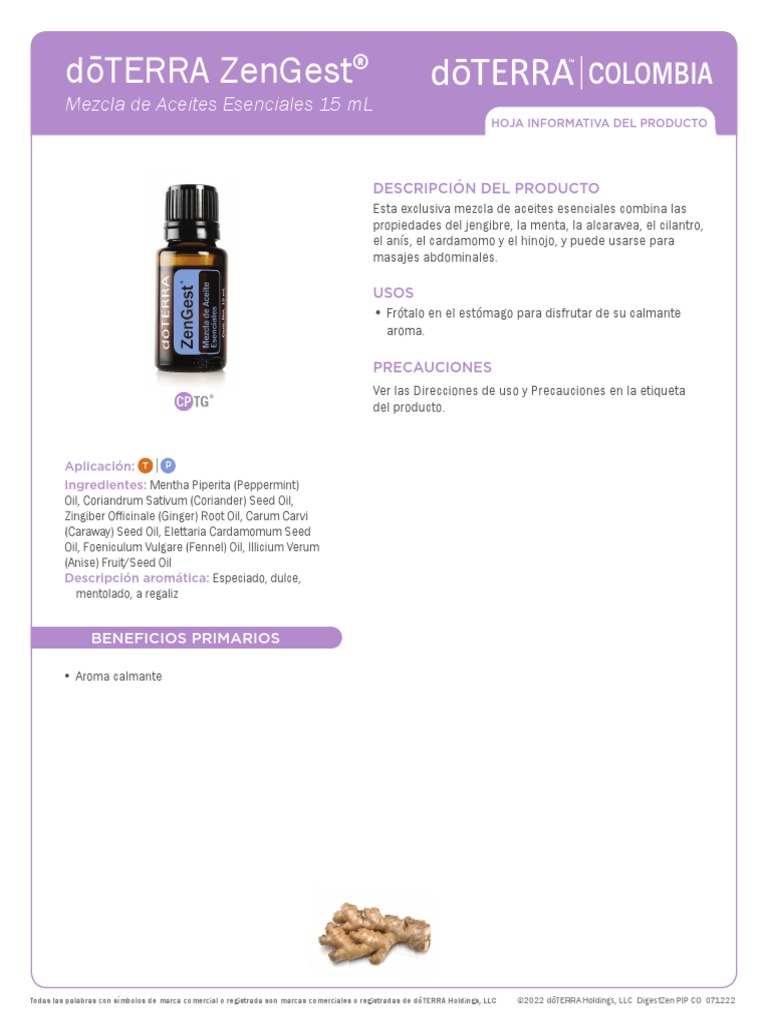 Doterra Zengest Oil | PDF