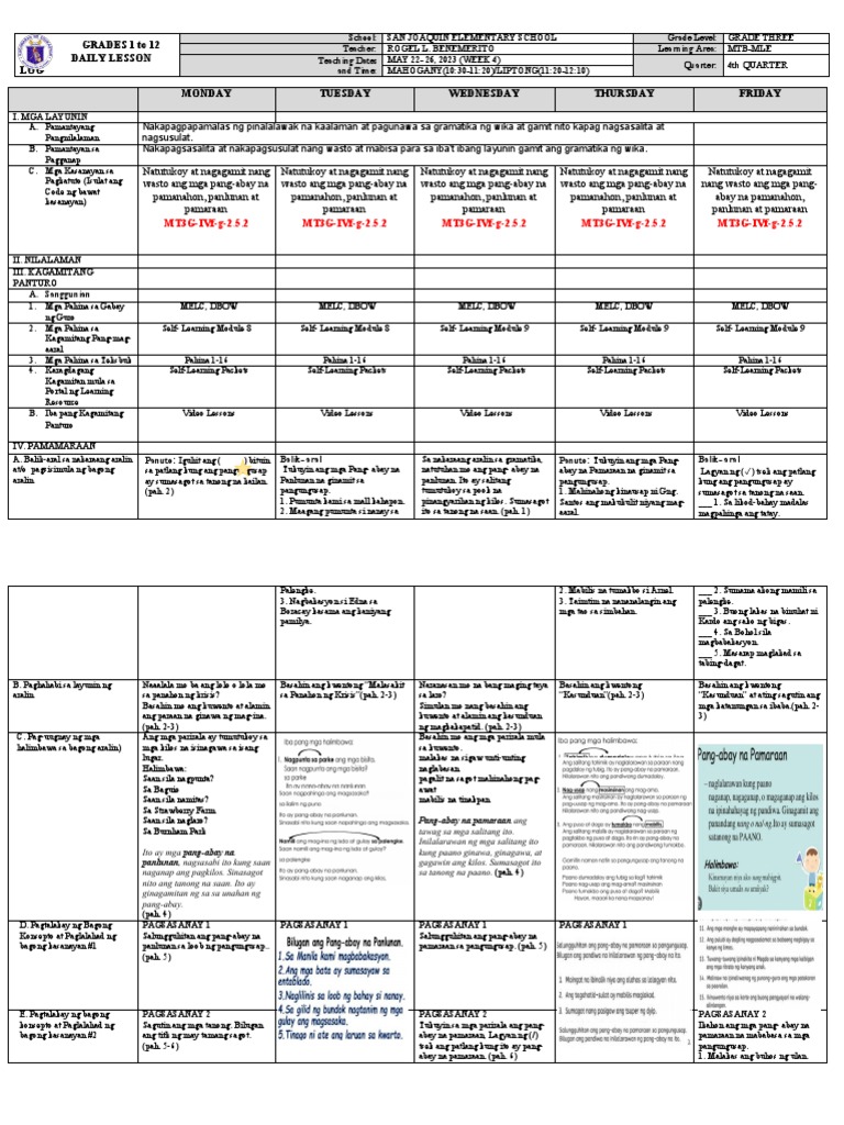 DLL Q4 MTB Mle W4 | PDF