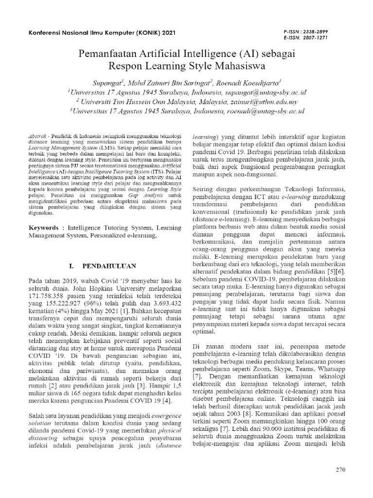 Tampilan Pemanfaatan Artificial Intelligence (AI) Sebagai Respon ...