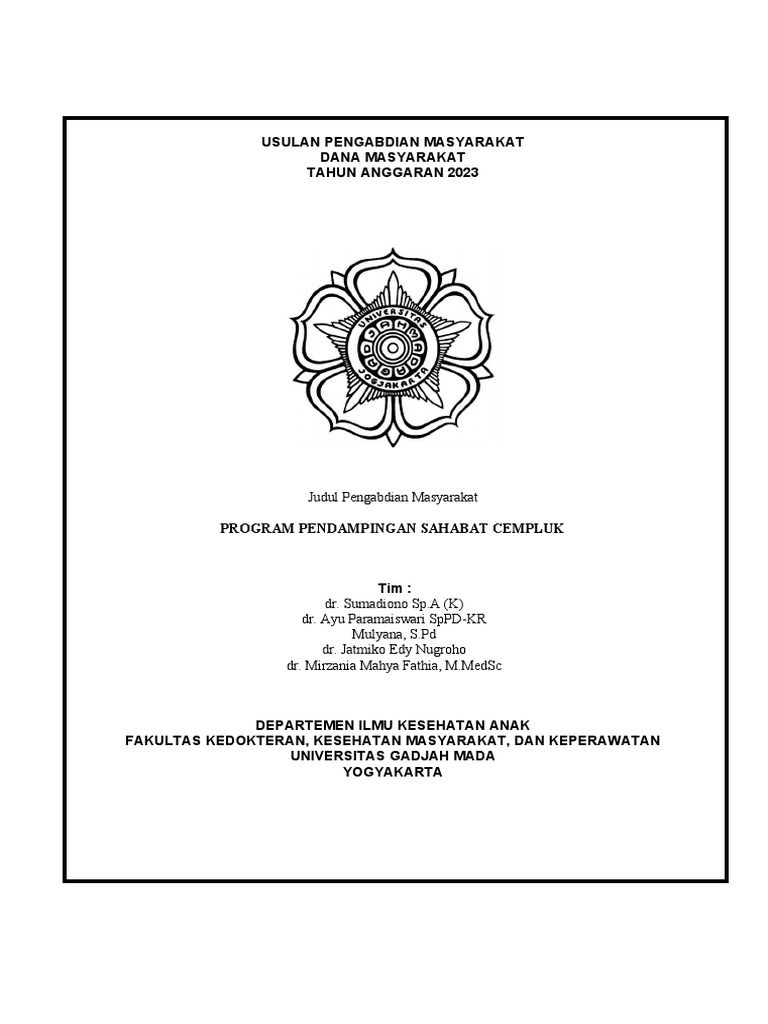 Halaman Pengesahan Proposal Abdimas | PDF