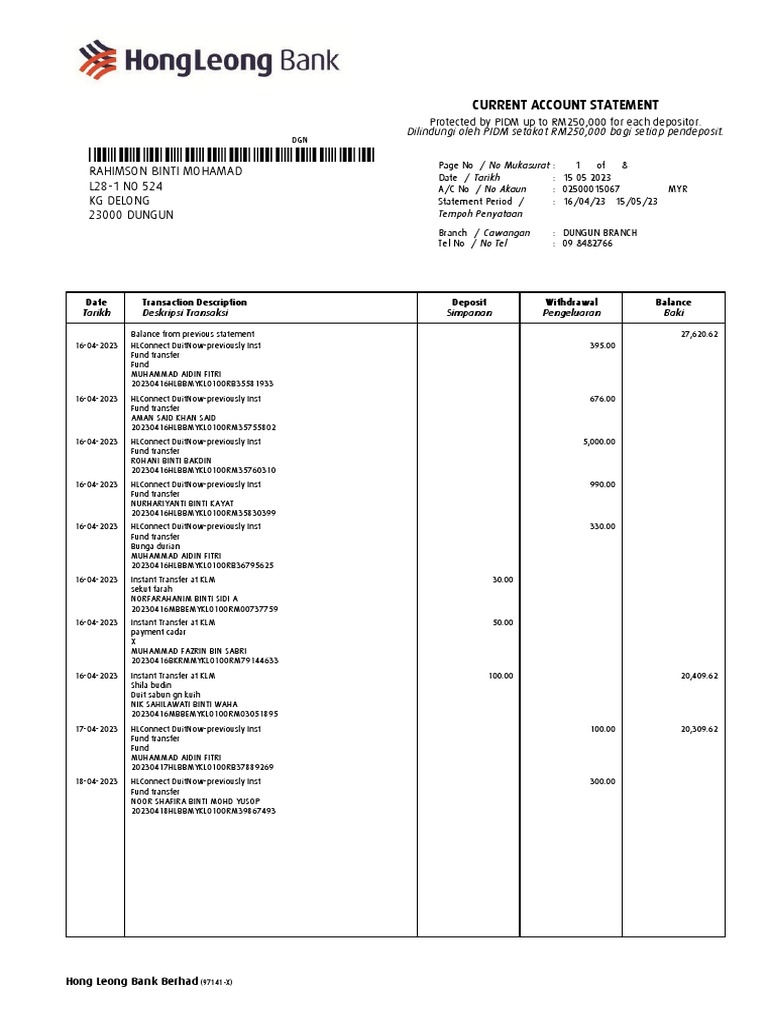 Current Account 052023 | PDF | Deposit Account | Banks