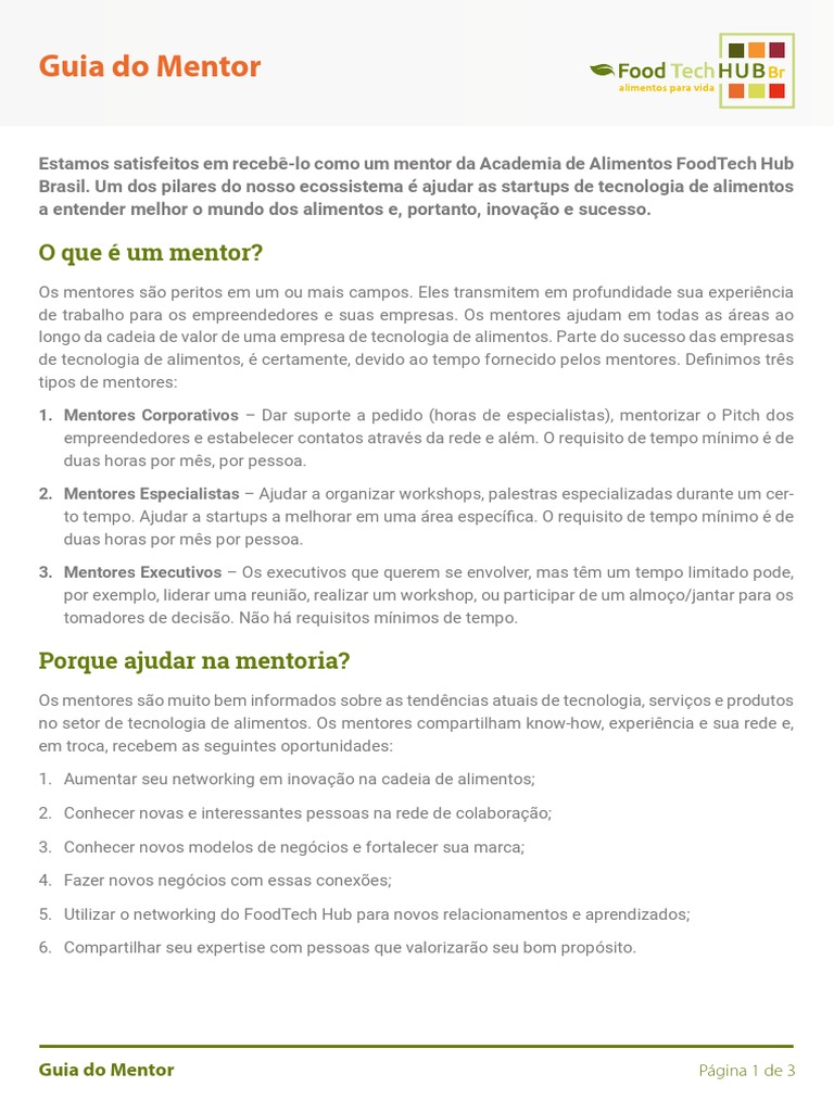 Guia Do Mentor | Download grátis PDF | Empresa Startup | Microempresas e Empreendedores