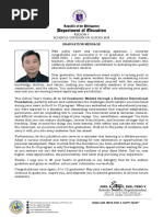 DepEd Secretary's Graduation Message 2024 | PDF | Wellness