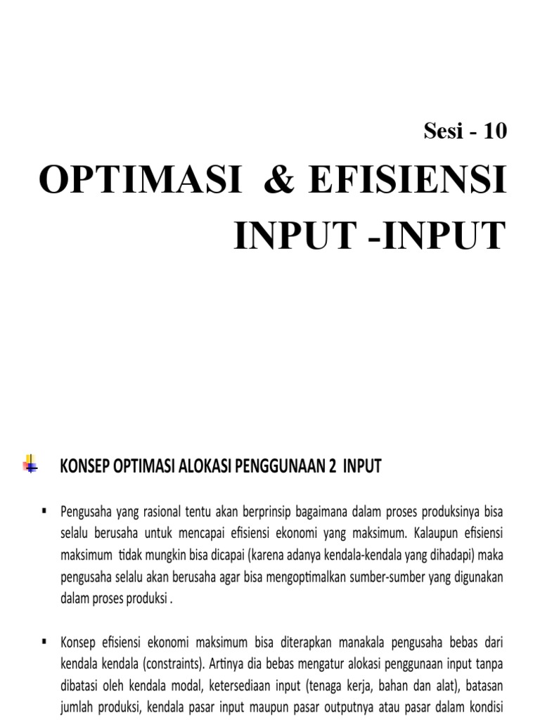 Optimasi Alokasi Input Produksi | PDF