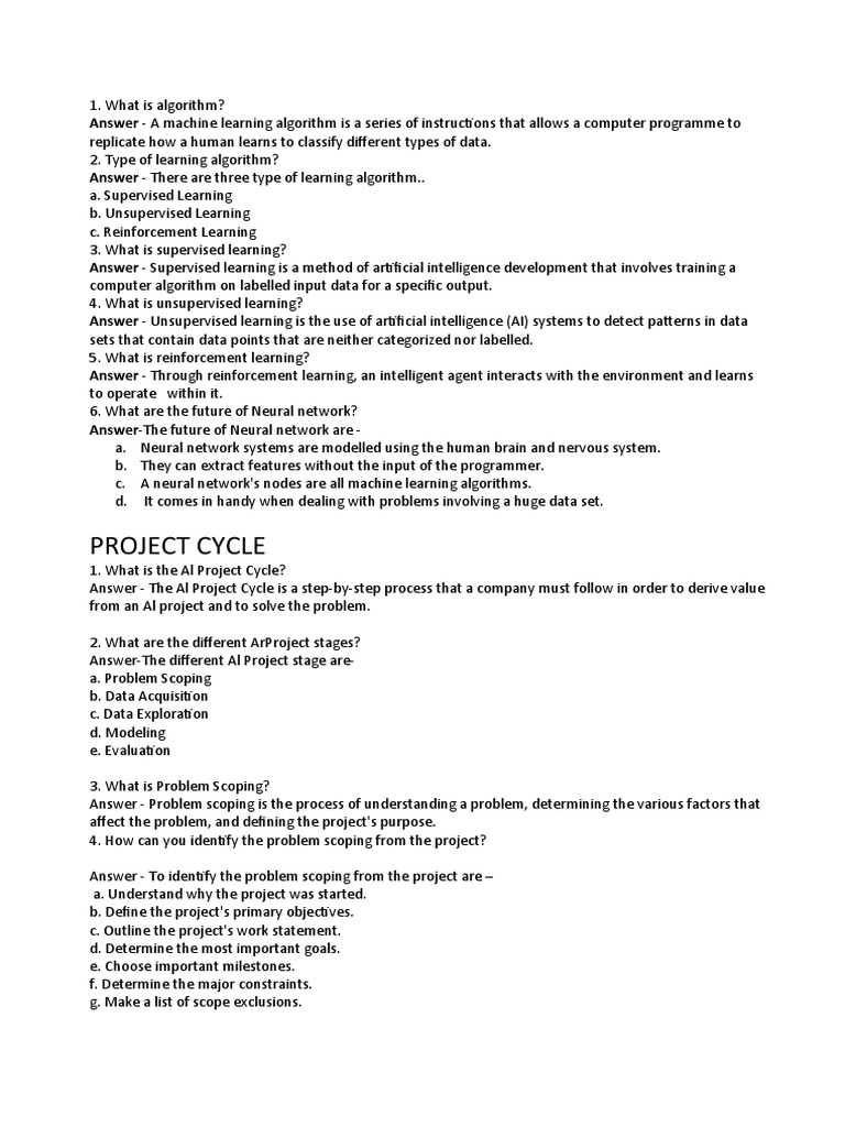 Ai Questions and Answers | PDF | Machine Learning | Artificial Intelligence