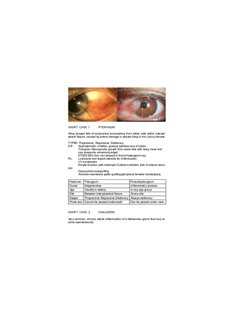 Ophthalmo Short Cases | PDF | Cornea | Medicine