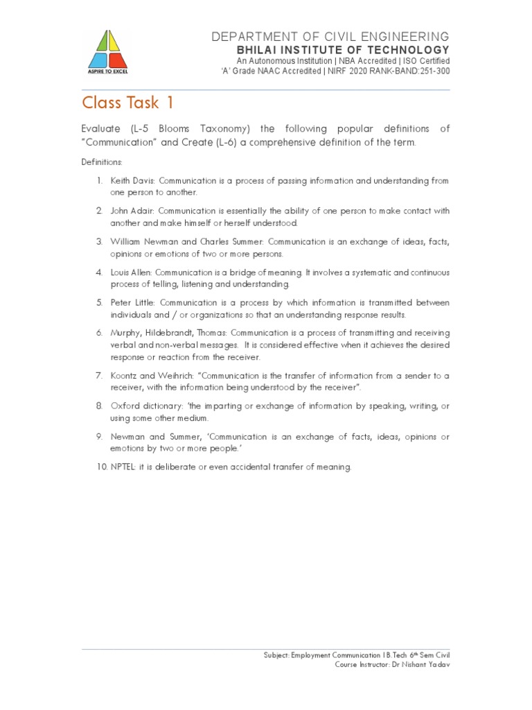 Unit 1 EC Notes | PDF | Communication | Strategic Planning