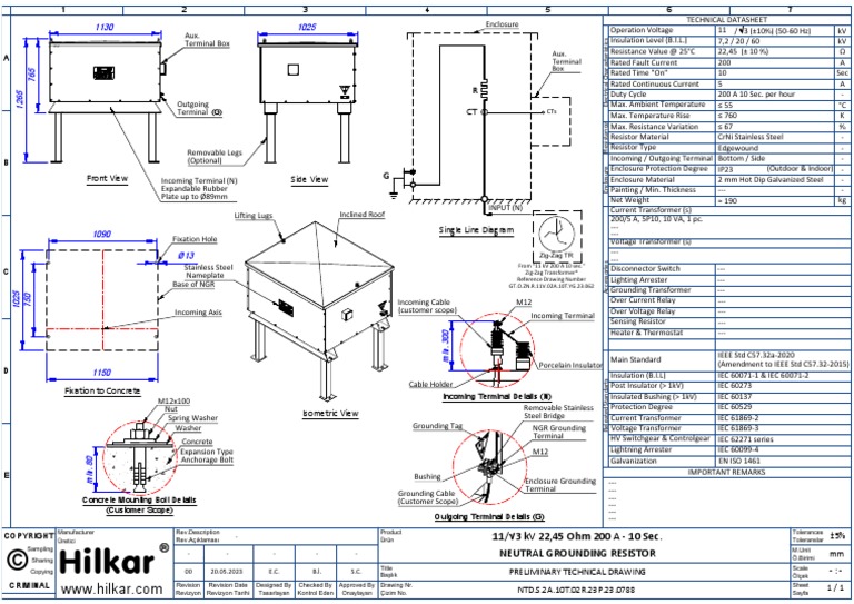 NTD.S.2A.10T.02R.23P.23.0788 REV00 Technical Drawing | PDF ...
