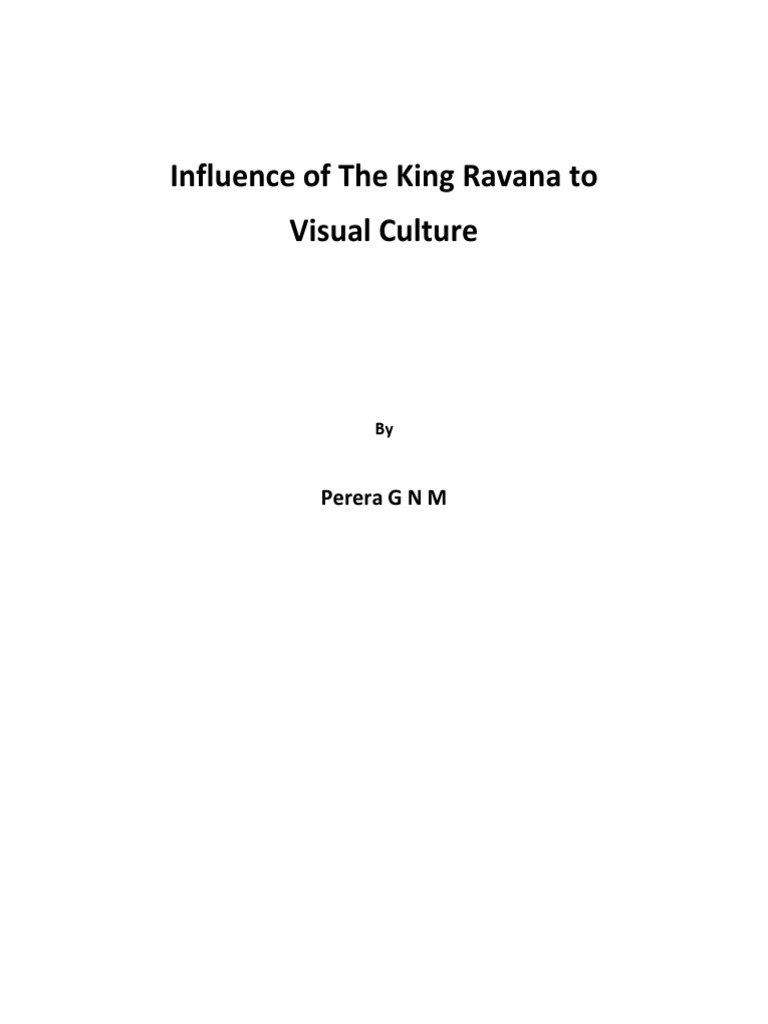 Influence of King Ravana To Visual Culture | PDF | History