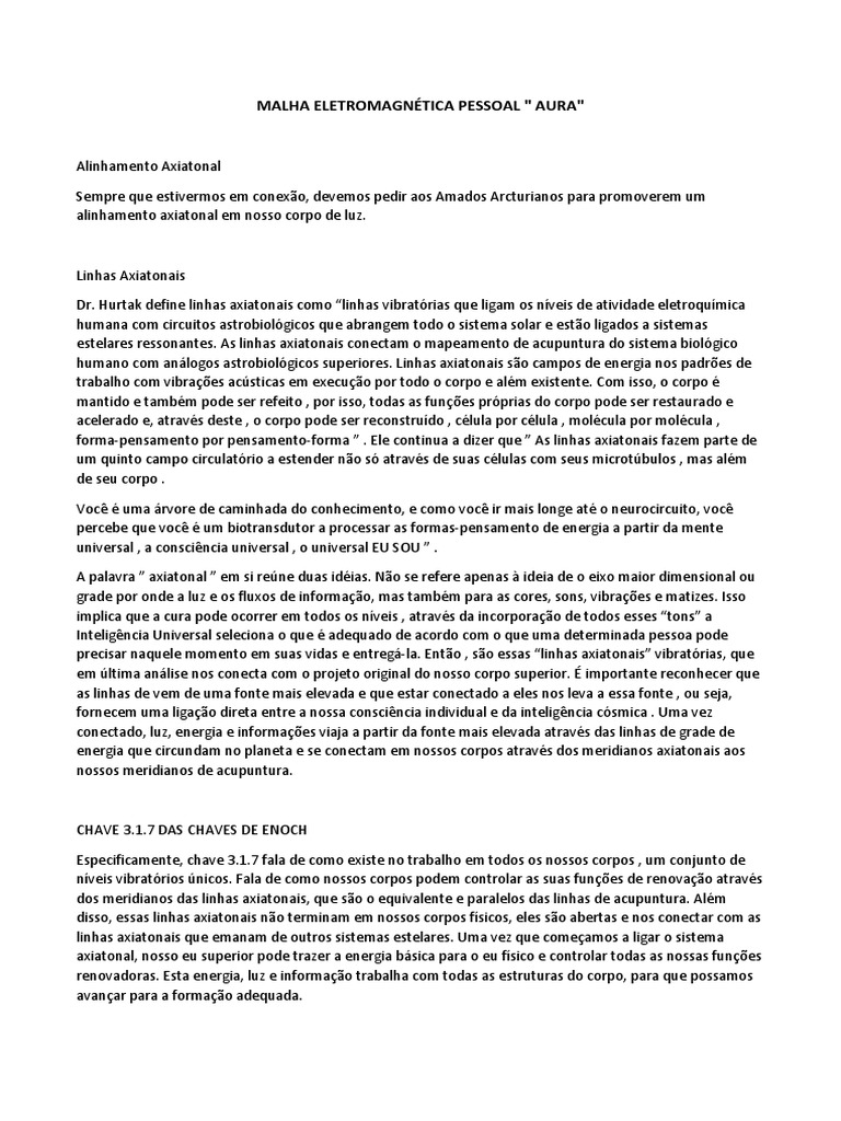 Alinhamento Axiatonal | Download grátis PDF | Corpo humano | Universo