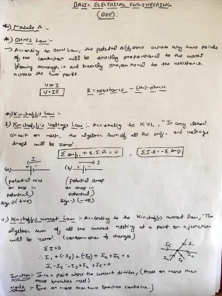 Electrical Notes | PDF