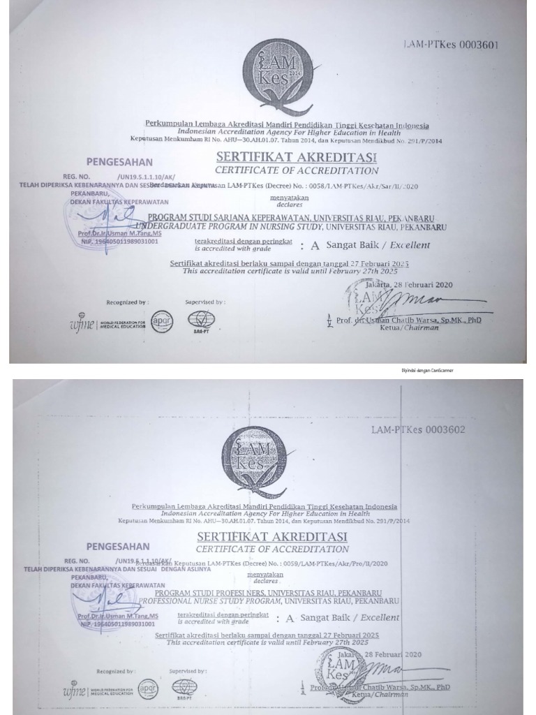 Akreditasi S1, Ners, UNRI. Surya Wahyuni | PDF