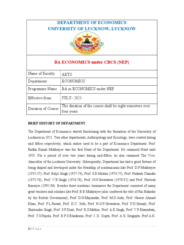 BA Syllabus - New - 2021-22 | PDF | Macroeconomics | Utility