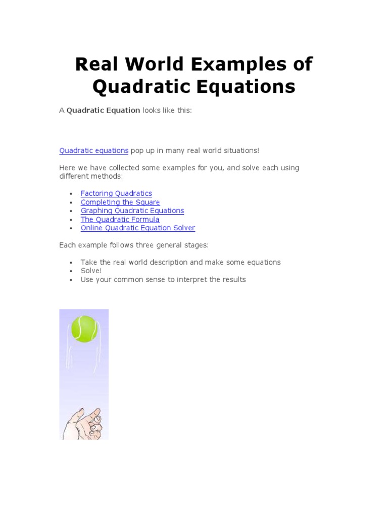 Real World Problems of Quadratic | PDF | Quadratic Equation | Resistor