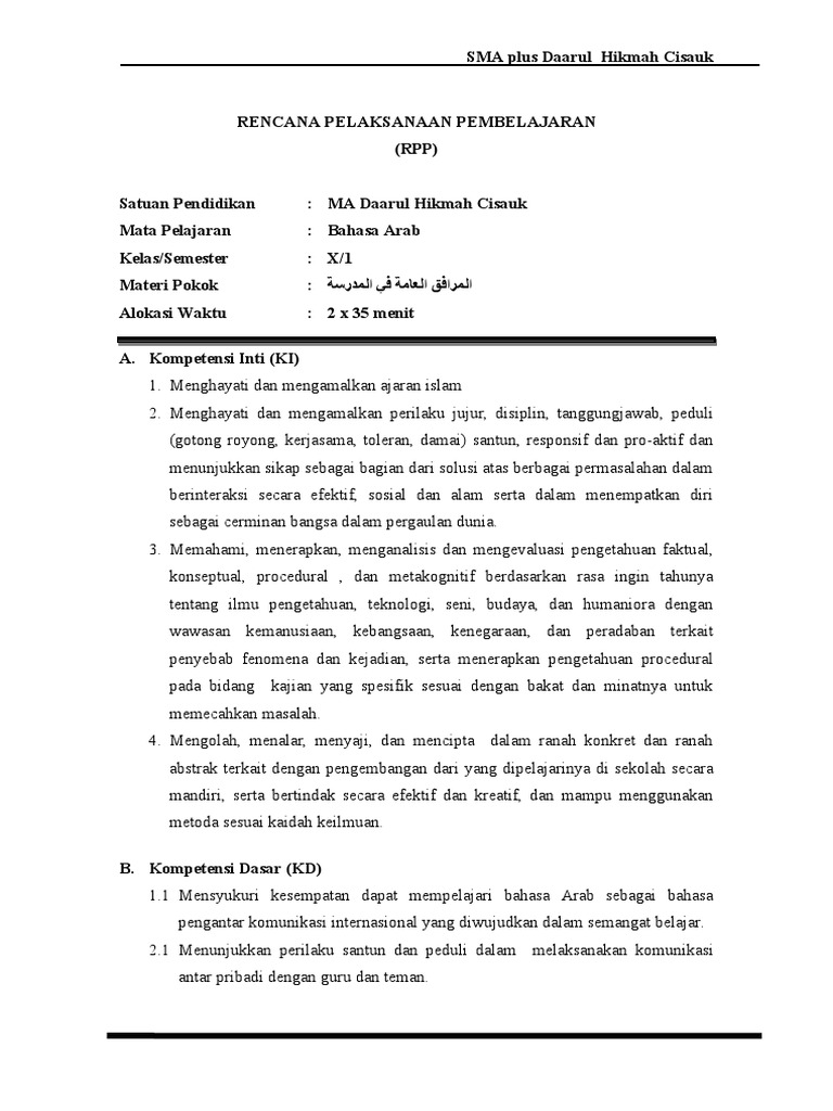 RPP Micro Teaching Ahmad Rizqi Baehaqi | PDF