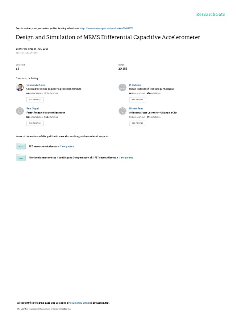 Isss 2014 1569923371 | PDF | Accelerometer | Microelectromechanical Systems