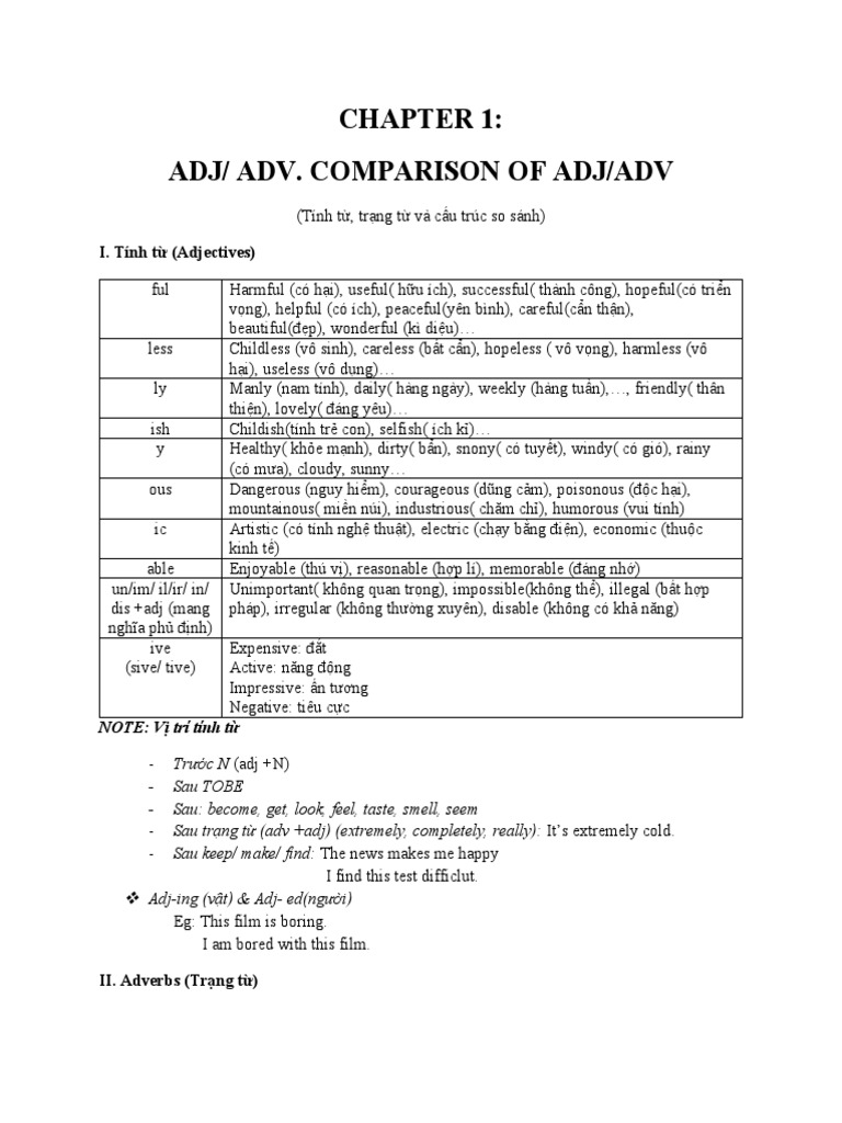 ADJ and ADV | PDF