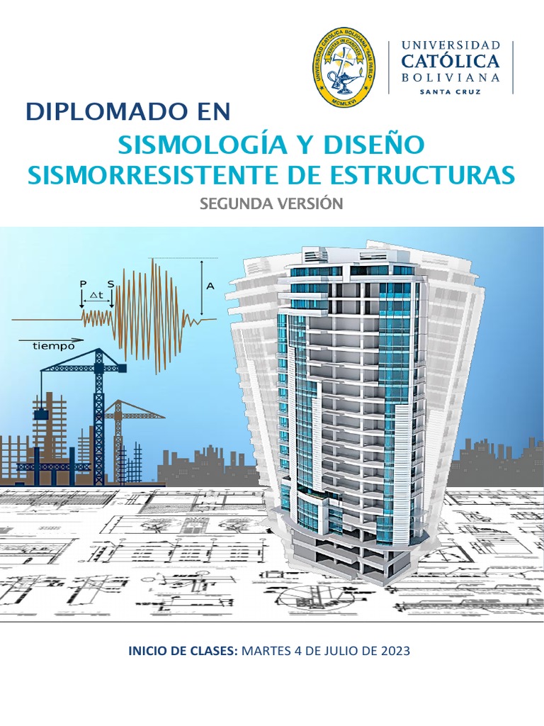 Brochure-diplomado en Sismología y Diseño Sismo Resistente de Estructuras | PDF | Temblores | Diseño