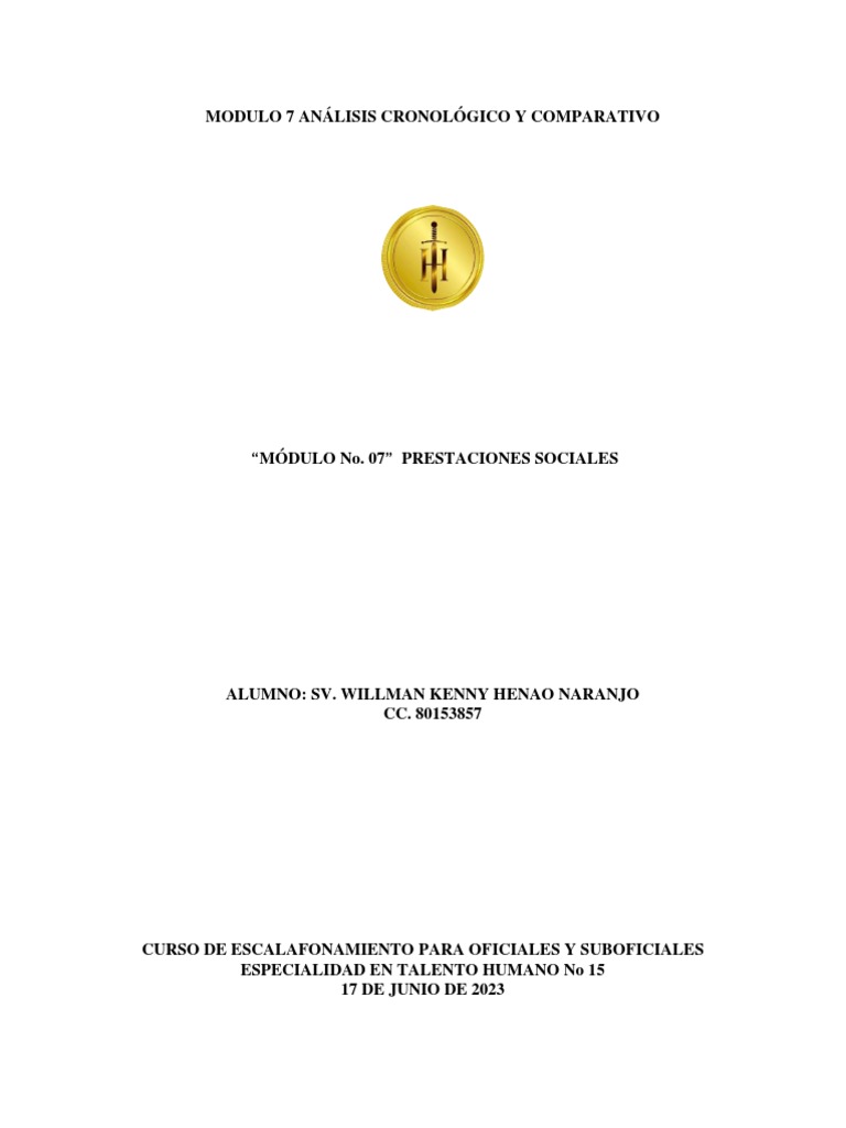 Trab. 7 Prestaciones Sociales | PDF | Policía | Oficial no comisionado