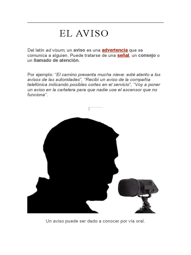 el aviso | PDF