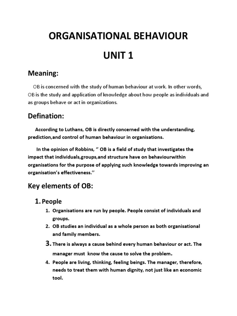 Understanding Organisational Behaviour | PDF | Sociology ...