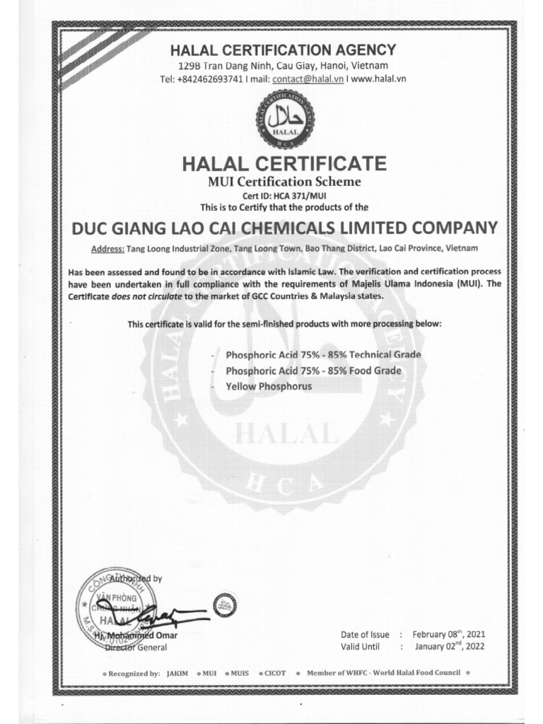 Halal PA Vietnam - MUI | PDF