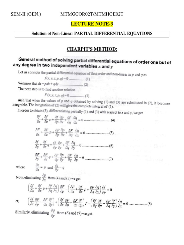 MTMGCOR02T MTMHGEO2T Partial Differential Equations 4 PP | PDF | Teaching Methods & Materials