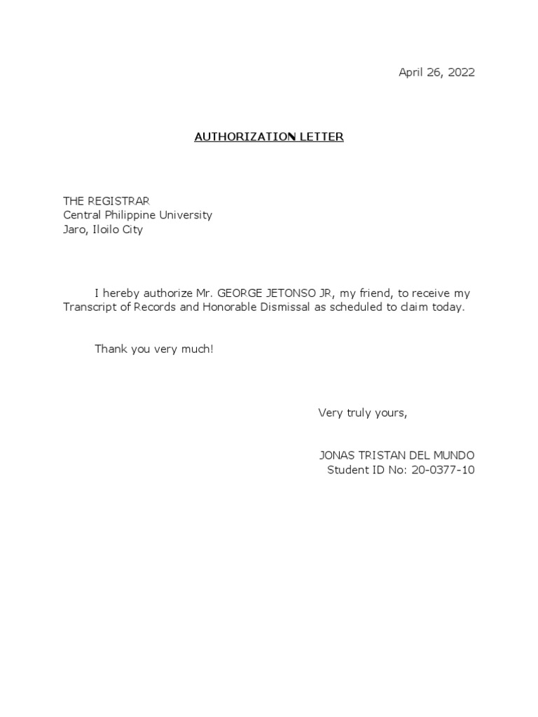 Authorization for Academic Credentials | PDF