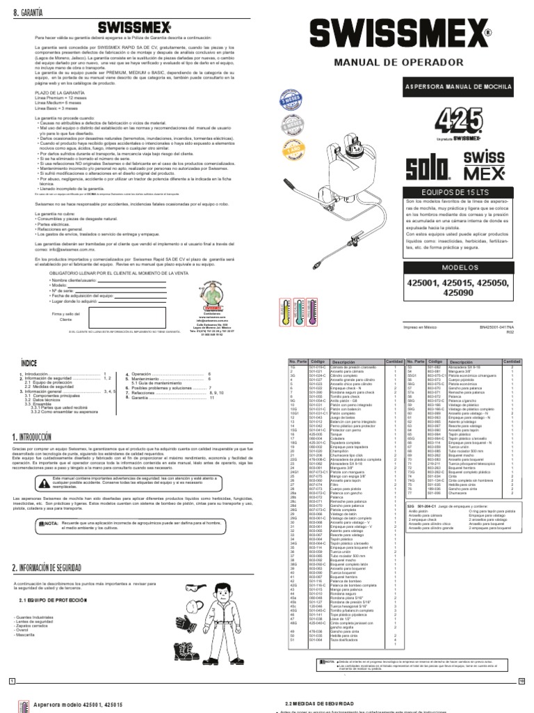 Manual de Usuario-Swissmex-425015-29600130 | PDF